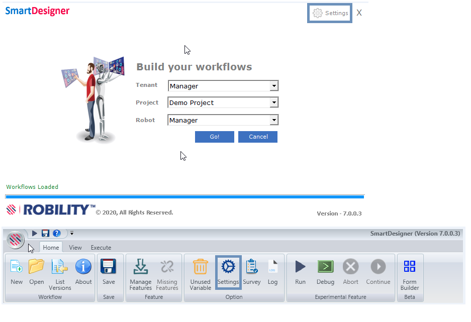Robility Designer V 7.0 Authentication Process | Robility Docs